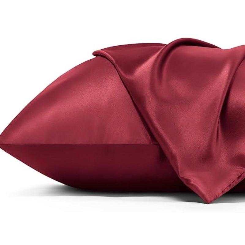 Solid Color Satin Pillowcase without Filler, 1 Count Soft Breathable ...