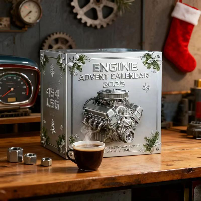 Hot Engine Theme Advent Calendar, Yearly Countdown Calendar, Tear Off ...