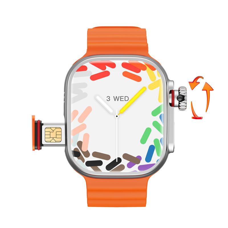 4G Cellular Smart Watch With SIM Card Slot For Calls AMOLED Display ...