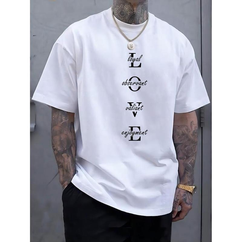 100%25 Cotton Men'S Large-Size Short-Sleeved T-Shirt, Fashionable And ...