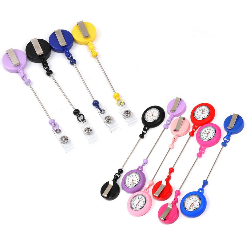 【P81】Qty 5 or 2 Badge Reel Easy-pull buckle, DIY beads keychain ...