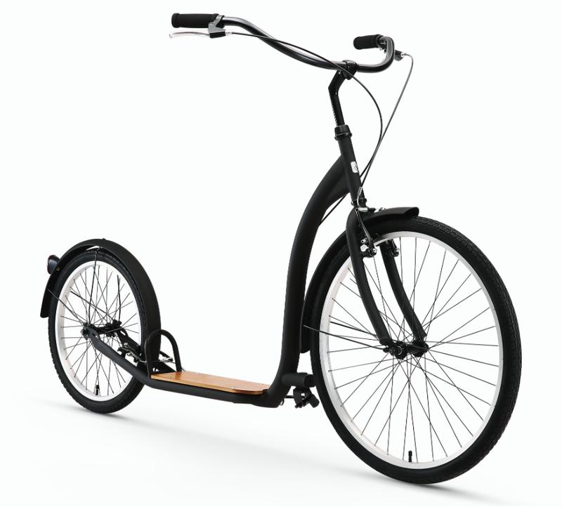 Around the Block Cycling Scooter - Black Design with Front Wheel and ...