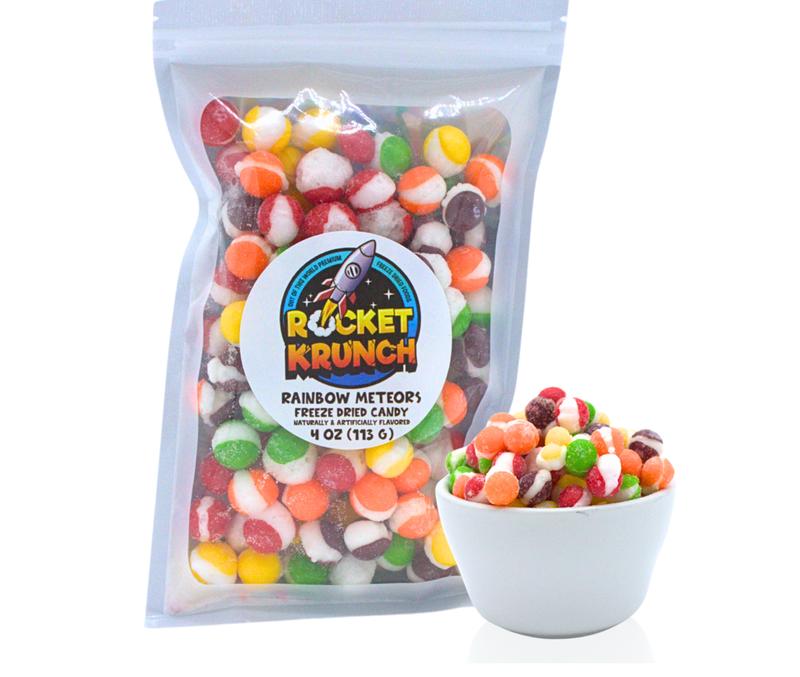 4 oz Krunchy Freeze Dried Rainbow Meteors Candy for Snack Lovers ...