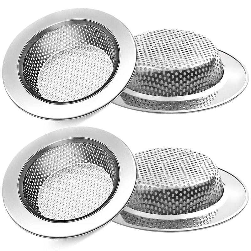 4 Pack Kitchen Sink Strainer, Stainless Steel Drain Strainers, 4.5 ...