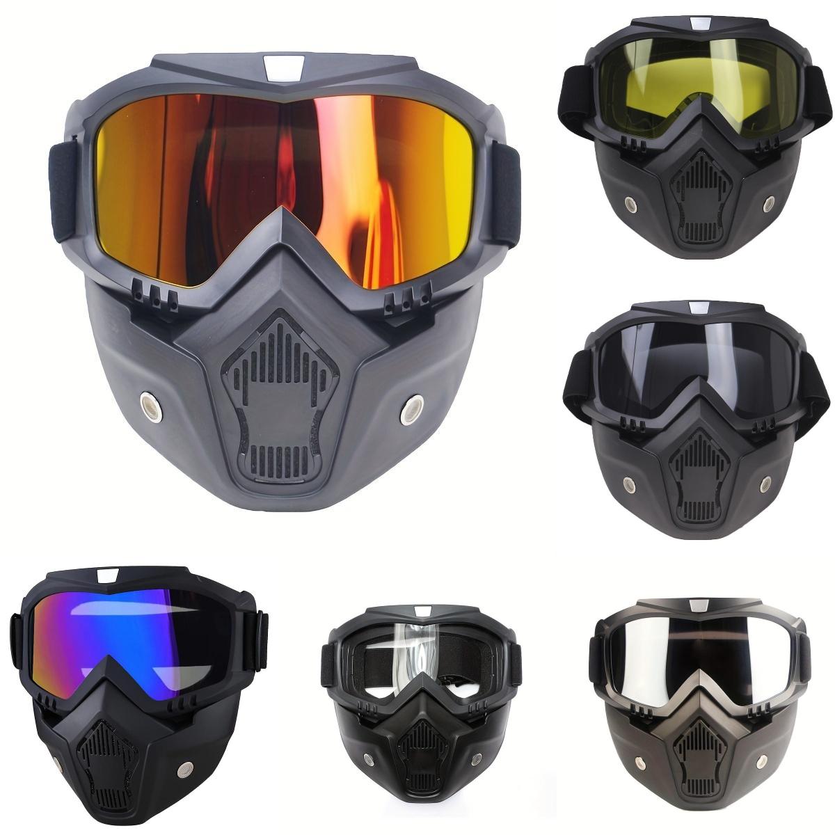 Unisex Detachable Impact-Resistant Skull Face Mask, UV400 Anti-Wind ...