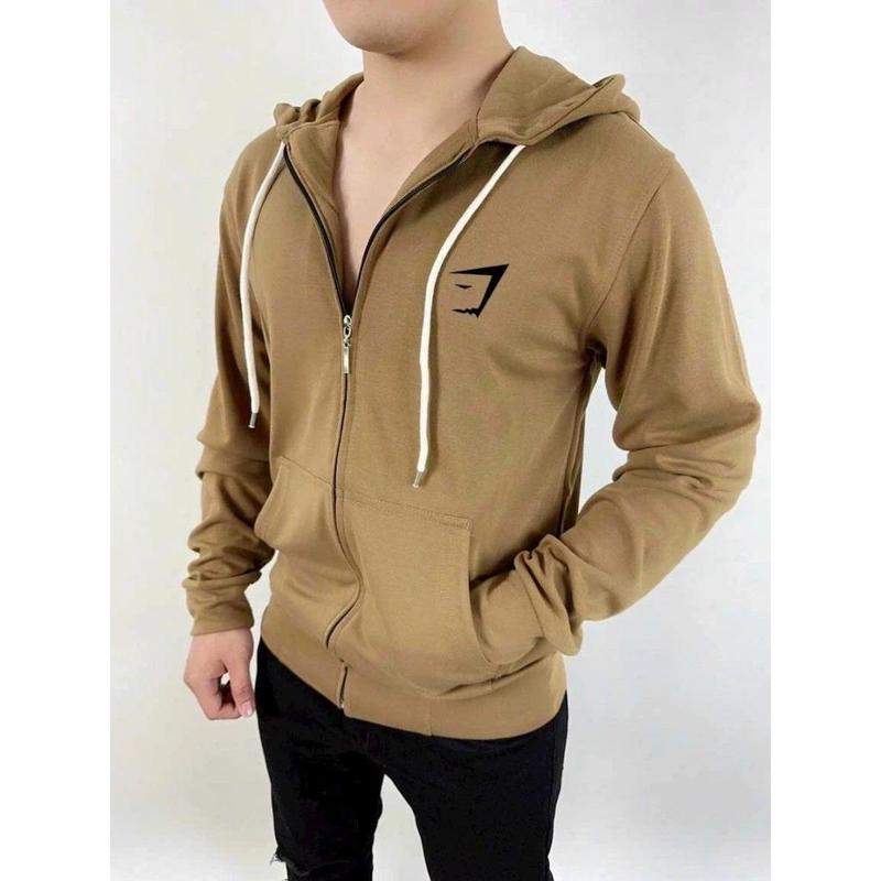 Gymshark Men’s Fleece Workout Jacket – Men’s Training Zip-Up Hoodie for ...