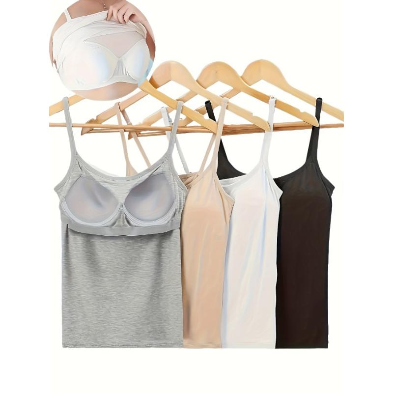 Women's Full Coverage Sports Bra Tank Tops 4pcs | Seamless, Non ...