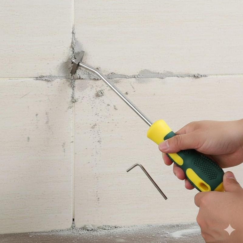 Hard Alloy Steel Grout Removal Drill Bit, Manual Tile Cleaner Tool for ...