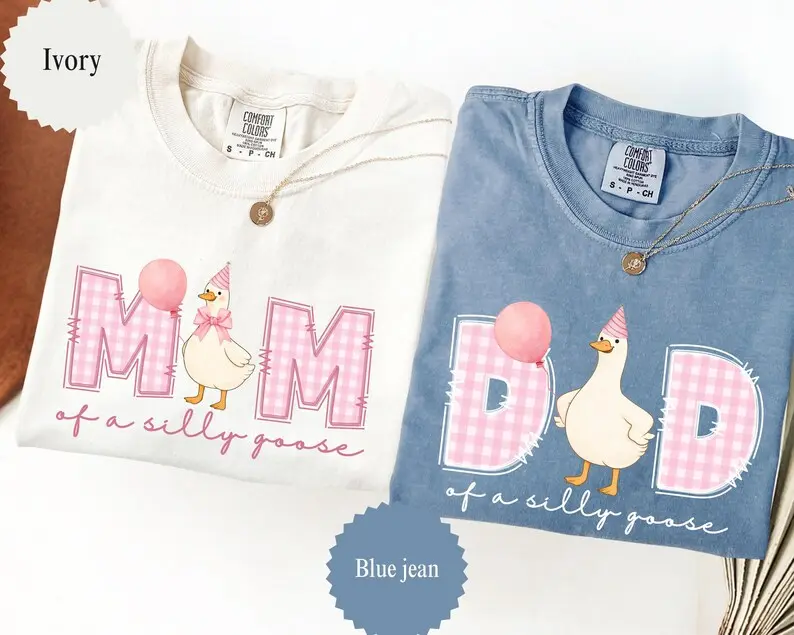 Silly Goose 1st Birthday Matching Family Shirts Comfort Colors, Mama ...