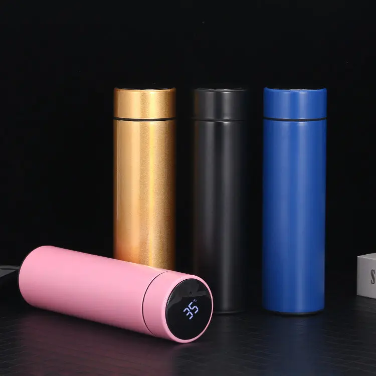 SMART Water Bottle 16oz Insulated Stainless Steel 500ml Temperature ...
