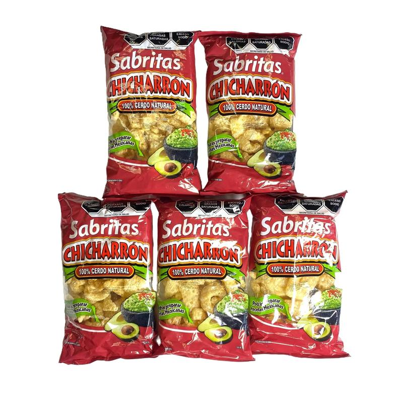 5 - PK Sabritas Chicharron - 100% Pork Cracklings - 30 GRAMS PER BAG ...