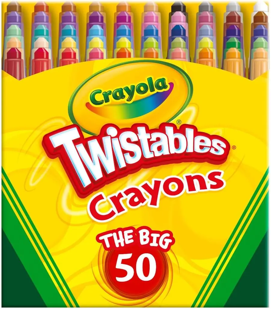 Mini Twistables Crayons for Kids (50ct) Stocking Stuffers & Holiday ...
