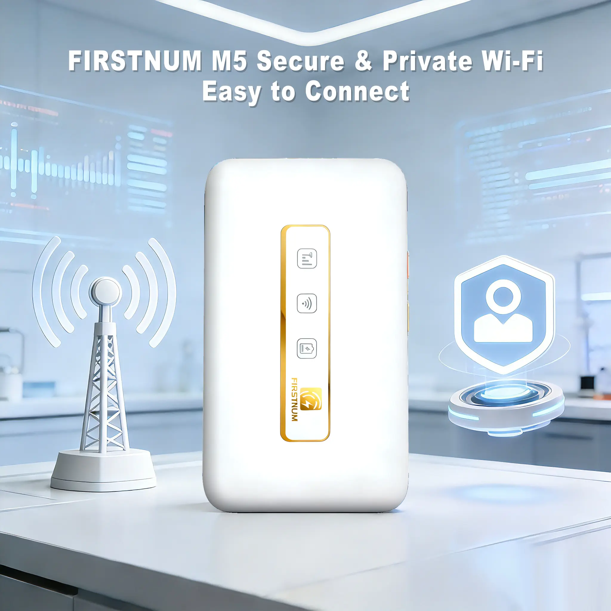FIRSTNUM M5 Mobile Hotspot for Travel in 160+ Countries Portable WiFi ...