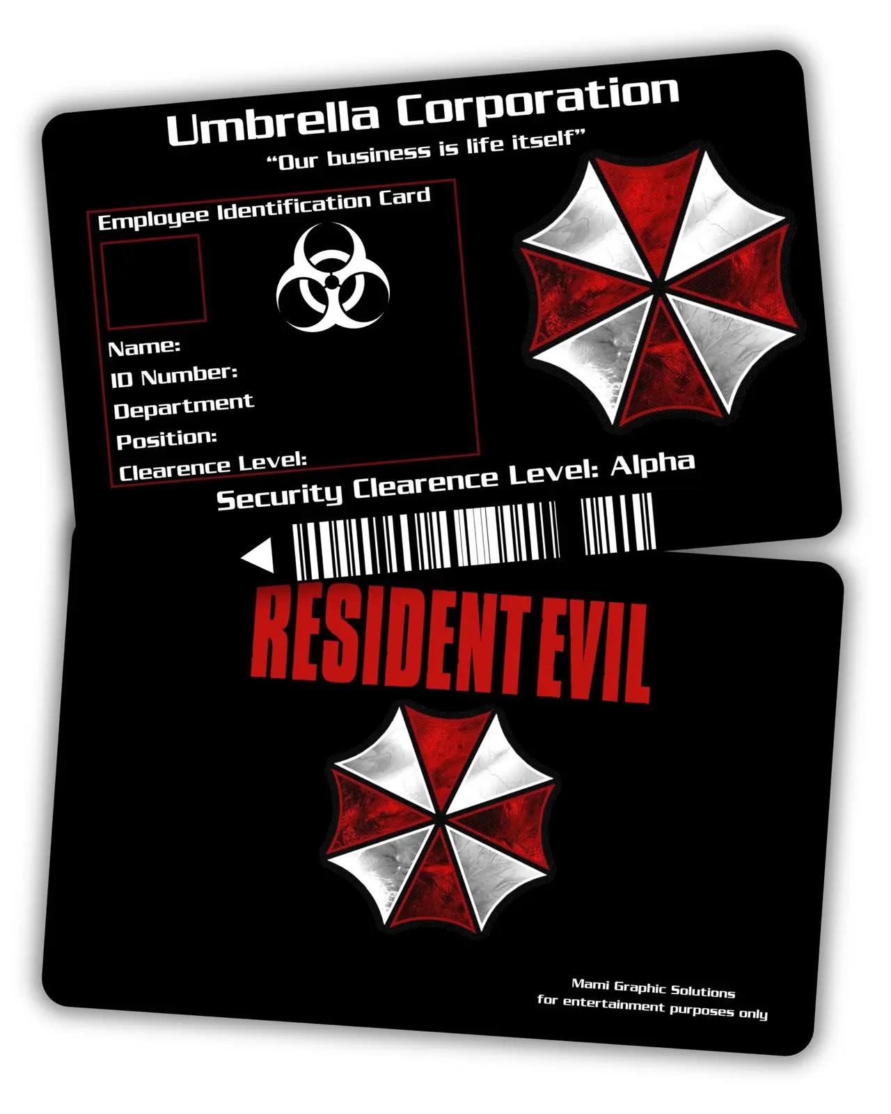 Resident Evil Key Card's Pack Card Keys Collection Set of 3 Pcs PVC RPD ...