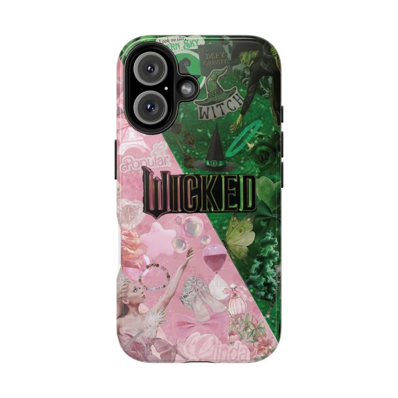 Wicked Dual Tone MagSafe Phone Case, Pink and Green Witch Design, Defy ...
