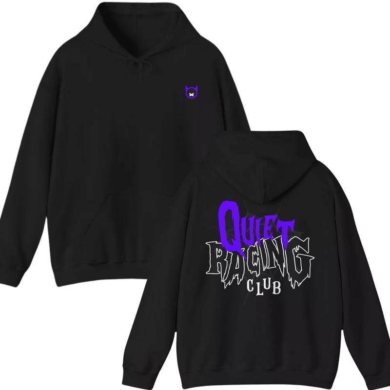 Quiet Racing Club Halloween Purple Logo Hoodie, Motorcycle Hoodie ...