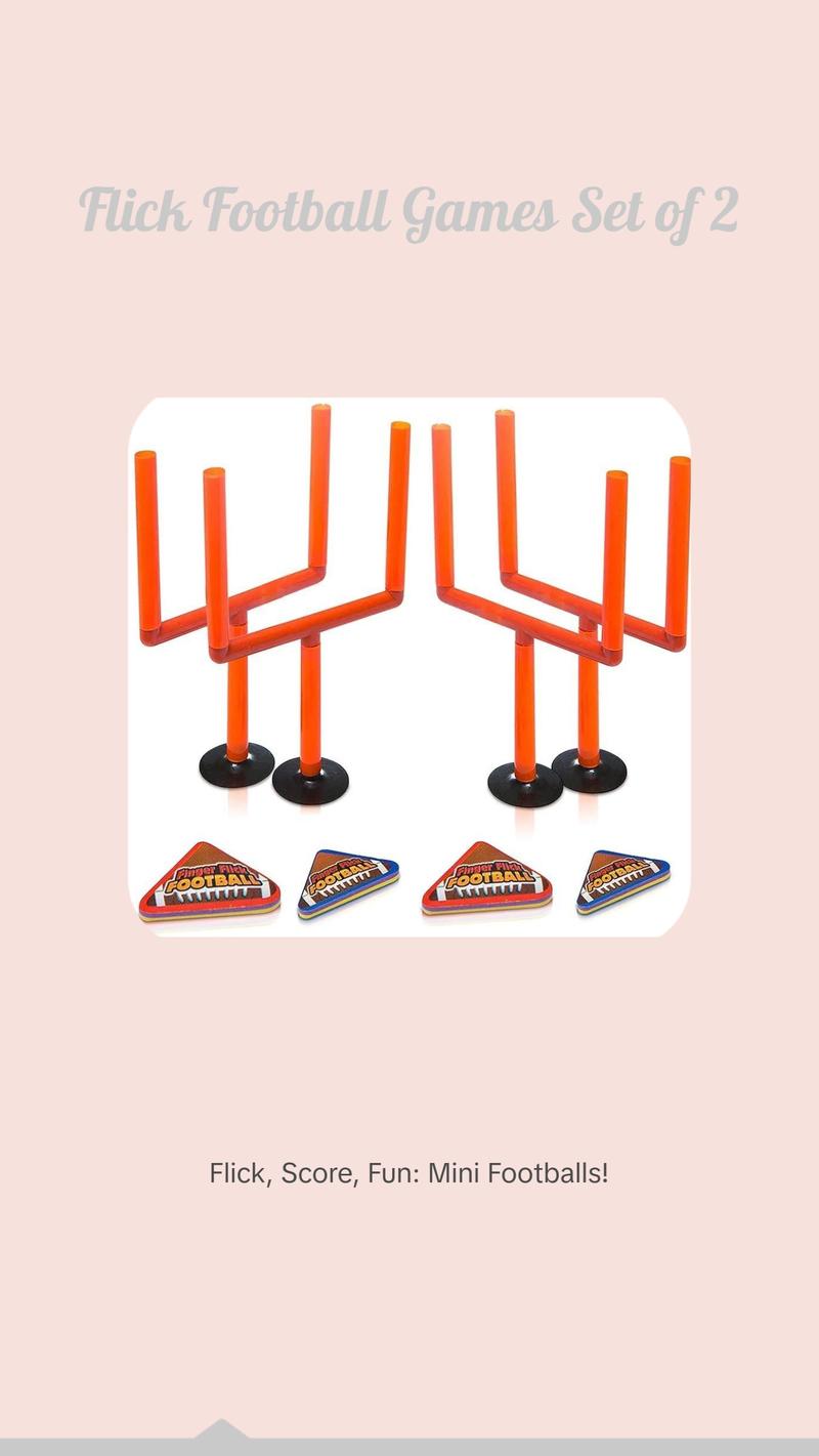 Flick Football Games, Set of 2, Mini Table Top Sports Games with Posts ...