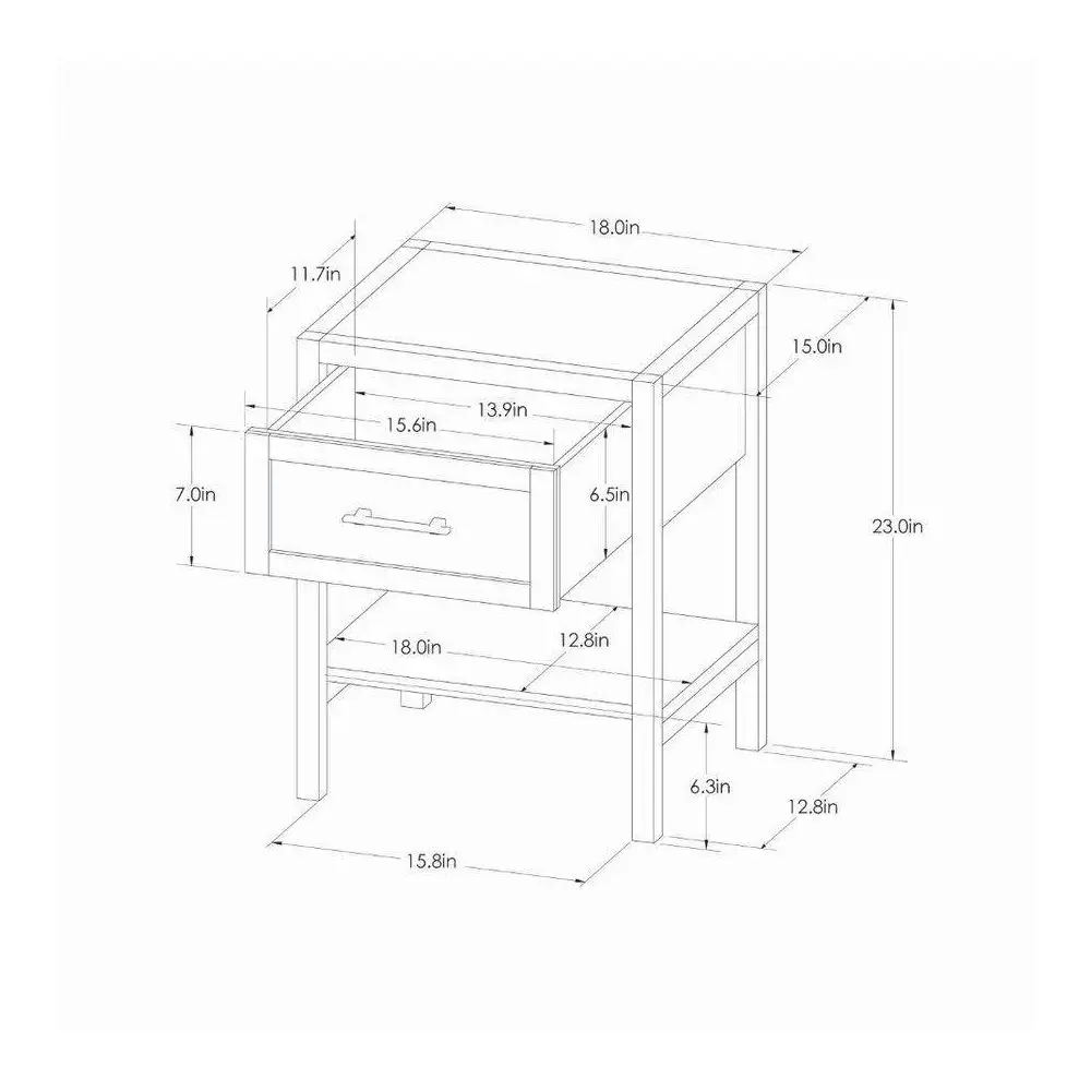 Warwick End Table with Drawer Black - Threshold - TikTok Shop
