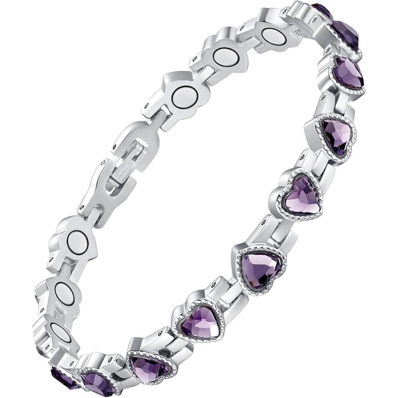 Jecanori Magnetic Bracelets for Women, Titanium Steel Magnetic Bracelet ...