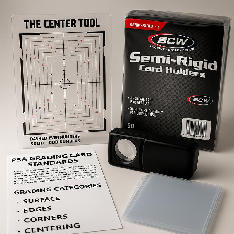Card Grading Submission Kit Deluxe – PSA Ready | Centering Tool, LED ...