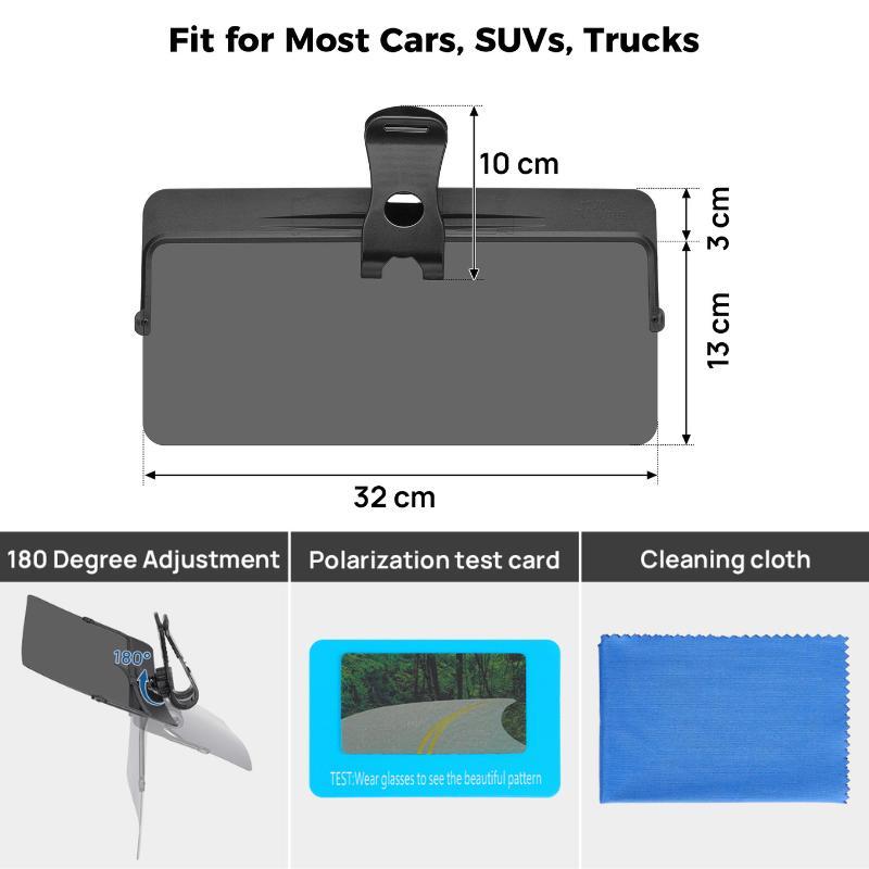 Universal Car Sun Visor Extender 12.6x5" - Anti-Glare Polarized UV400 ...