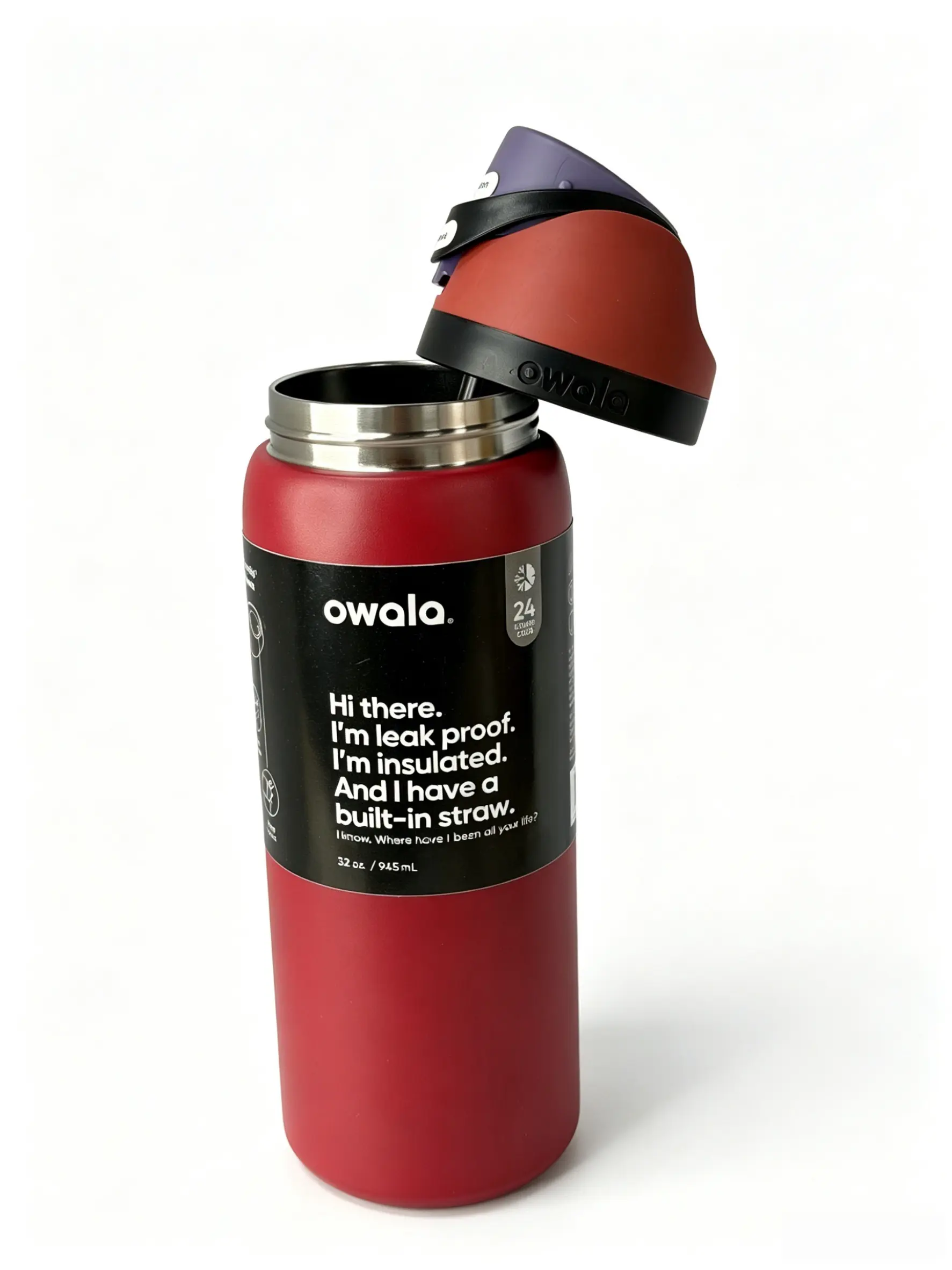 Owala FreeSip 32oz Insulated Stainless Steel Water Bottle Leak Proof 24 ...