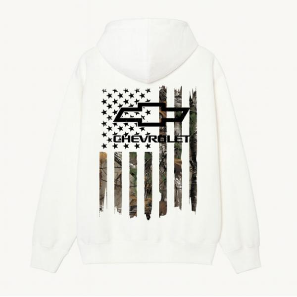 Chevy American Flag Hoodie – Chevrolet Bowtie Camo Sweatshirt, Pickup ...