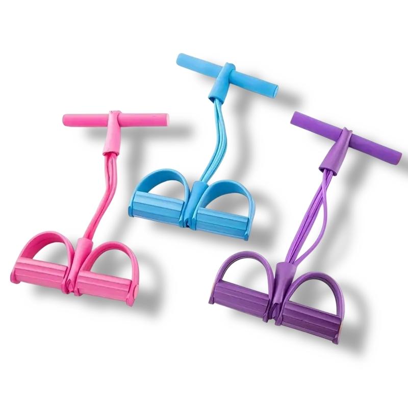 4-Tube Home Workout Resistance Band: Tone Inner/Outer Thighs, Shape ...