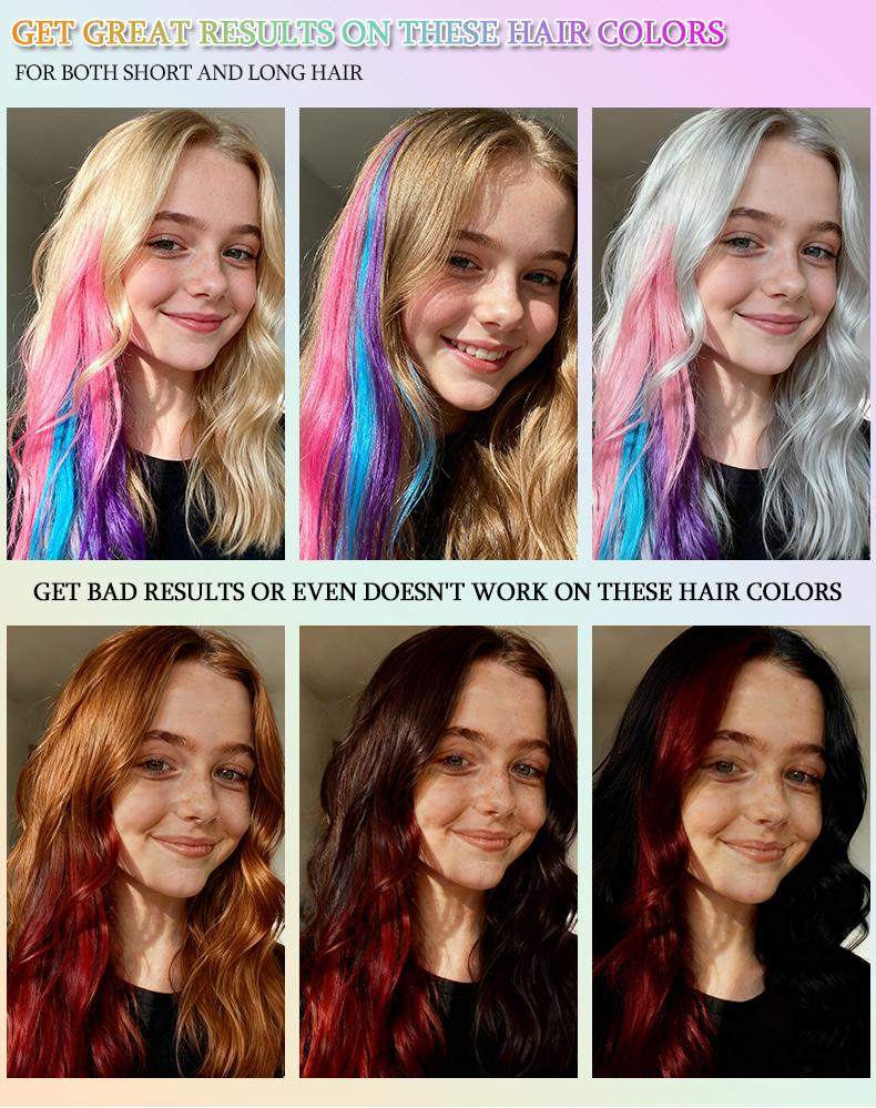 10 Color Hair Chalk Comb Set Vibrant Temporary Hair Dye for Parties ...