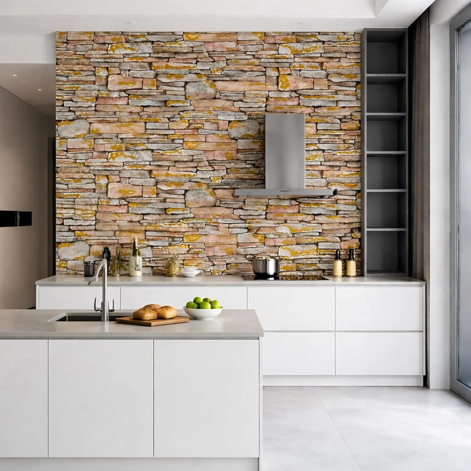 16PCS Peel and Stick Kitchen Backsplash Tiles Waterproof Self Adhesive ...