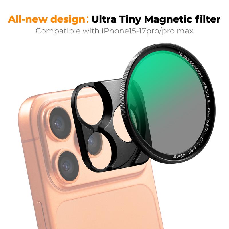 [K&F CONCEPT] Magnetic CPL Lens Filter for iPhone 17 16 15 14 13 12 11 ...
