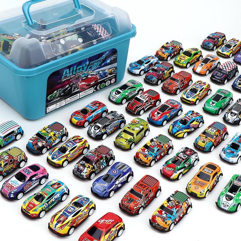 Random Color Pull Back Car Toy with Storage Box, 20pcs/box Mini Car ...