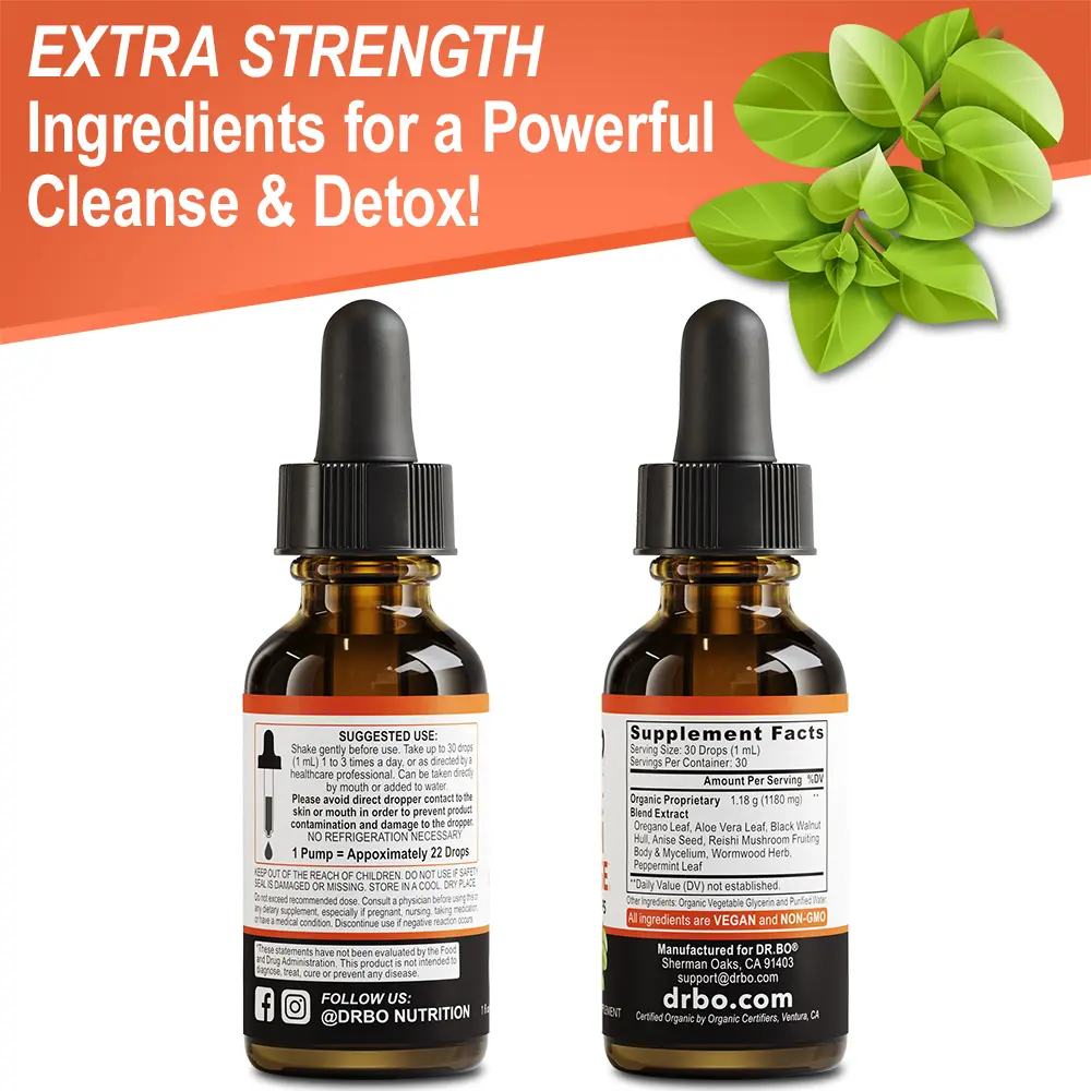 Dr. Bo Candida Cleanse Liquid Drops - Organic Gut and Colon Support ...