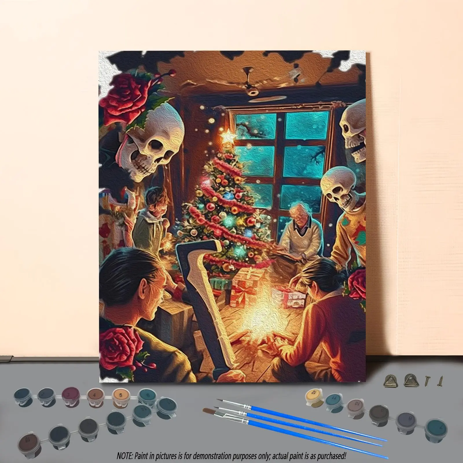 Skeleton Pattern DIY Painting by Numbers Kit, 1 Set DIY Paint by ...