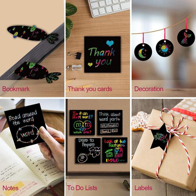 Rainbow Paper（8.5cm*8.5cm） Colorful ReflectivePaper Mini Notes Artistic ...