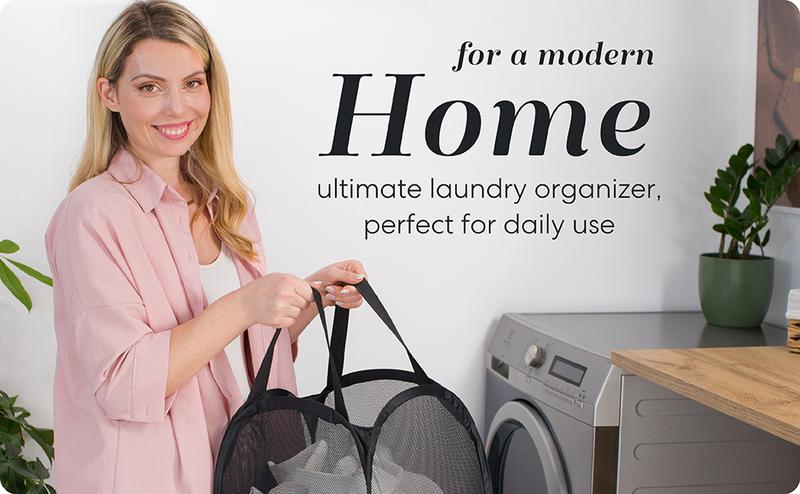 Goodirise Handy Laundry Collapsible Mesh Pop Up Hamper with Wide ...