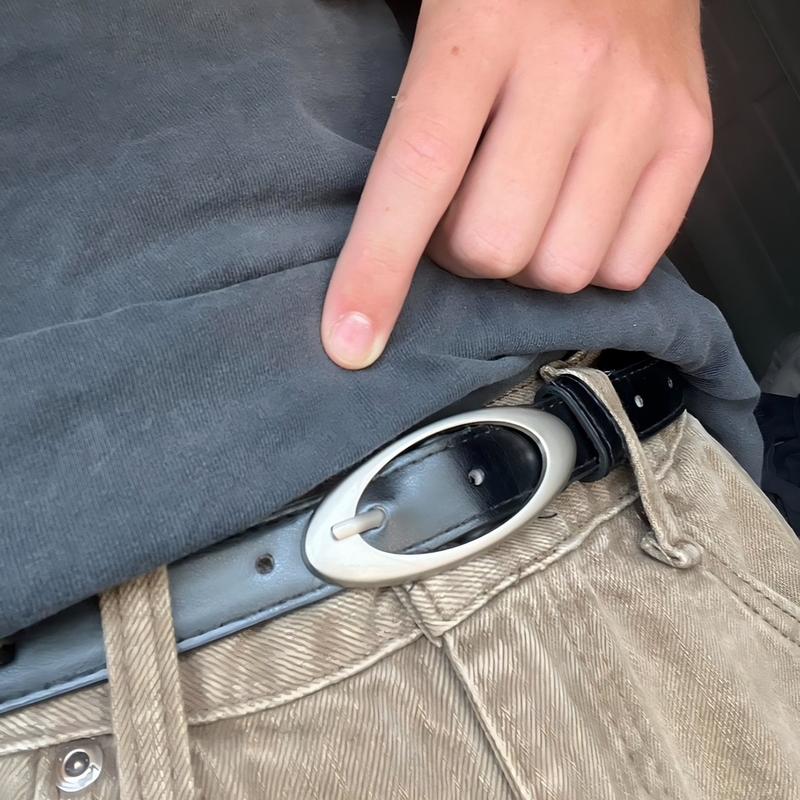 Cyber Y2K/2000s Oval Belt - Retro Skater Grunge Streetwear Minimilistic ...