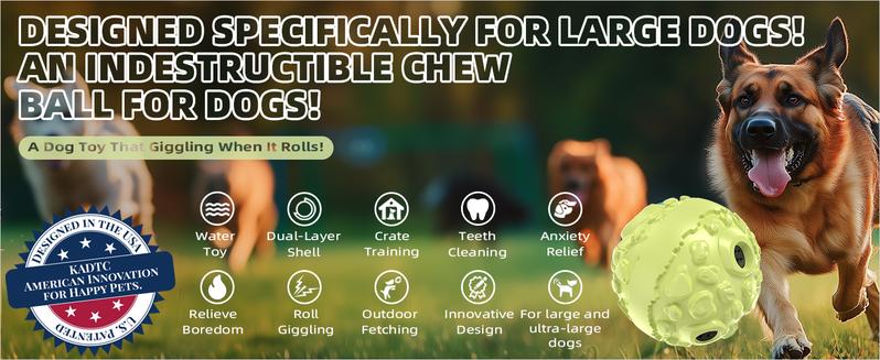 KADTC Extra-Large Size Durable Dog Giggle Ball U.S. Patent & Brand ...