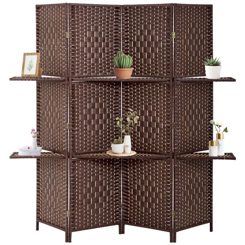 4/6 Panels Room Divider Wall Dividers Double Hinged Privacy Wooden ...