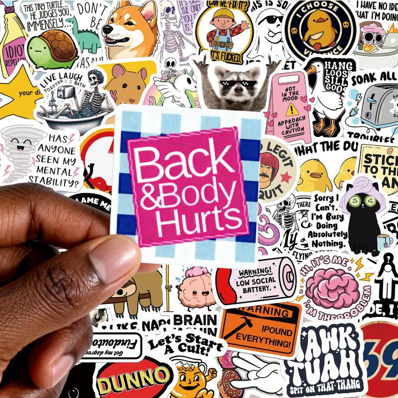 【Christmas Gag Gift】130PCS Funny Saying Sticker Pack – No Repeat ...