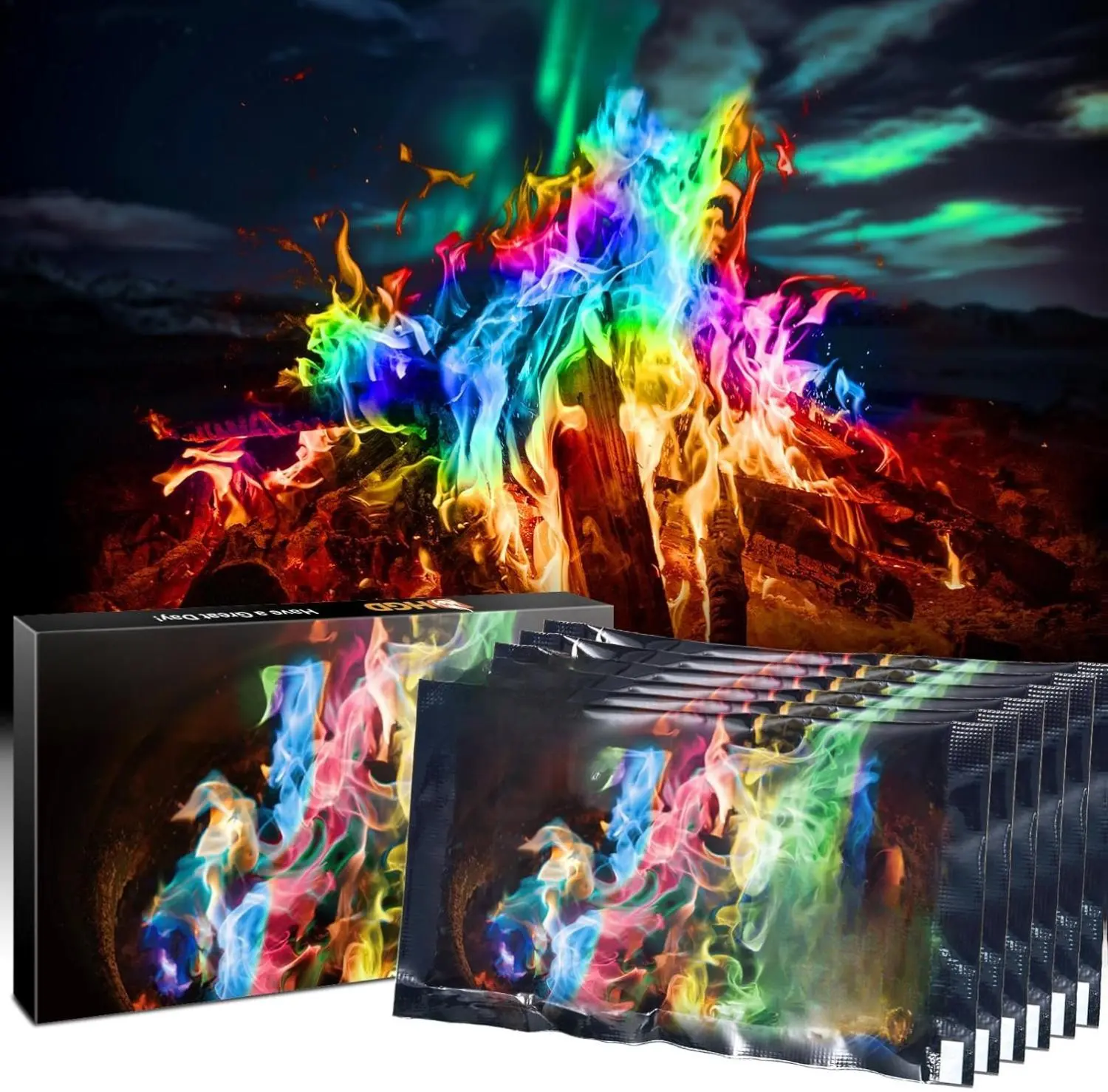 HGD (6 Pack) Magic Campfire Fire Color Changing Packets for Fire Pit ...