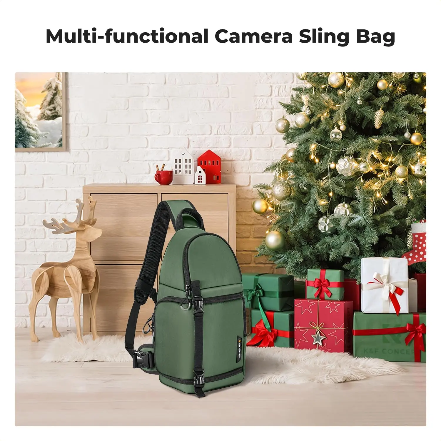 K&F CONCEPT Camera Sling Bag Crossbody Bag Camera Shoulder Backpack ...