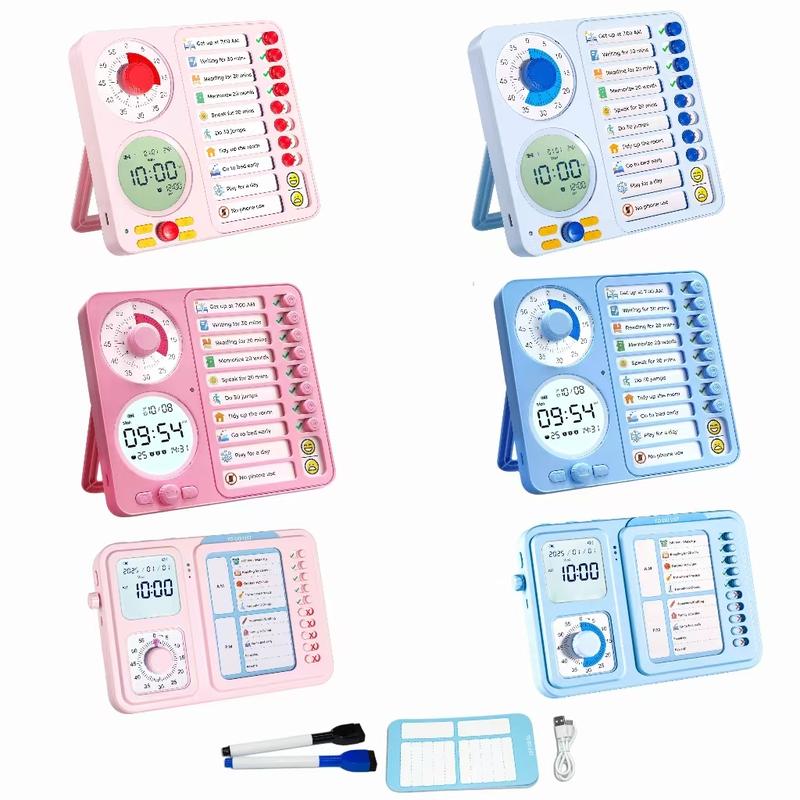 3-in-1 Visual Timer Task Timer with Chore Chart Board, ADHD Tool for Kids Adults Visual Schedule ...