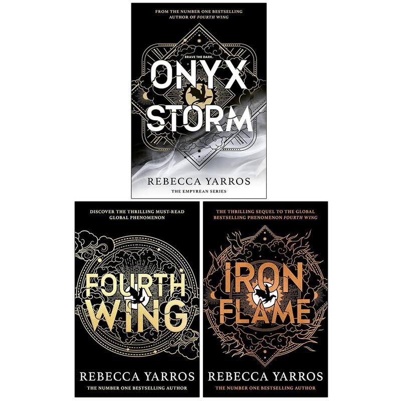 Onyx Storm + Iron Flame + Fourth wing by Rebecca Yarros 3 books set ...
