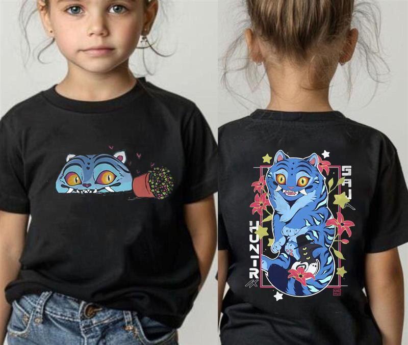 Demon Hunter Tiger 2-Sided T-Shirt, Merch KPop T-Shirt, Hunters Tiger ...