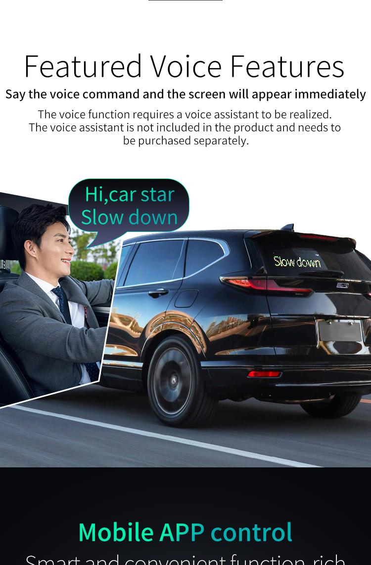 JOYYE LED Sign, LED Car Screen, DIY Text, Patterns & Animations for Car ...