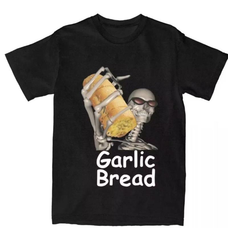 Garlic Bread Skeleton T-Shirt, Funny Meme Graphic Tee, Stupid Humor ...