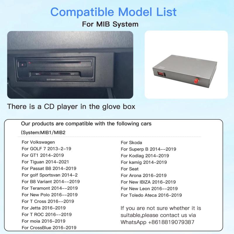 Wireless Carplay Android Auto car module for Volkswagen Skoda Octavia ...
