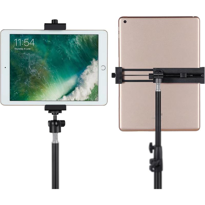 Tablet Holder Stand,Tripod Mount Adapter for iPad and Phone with 360 ...