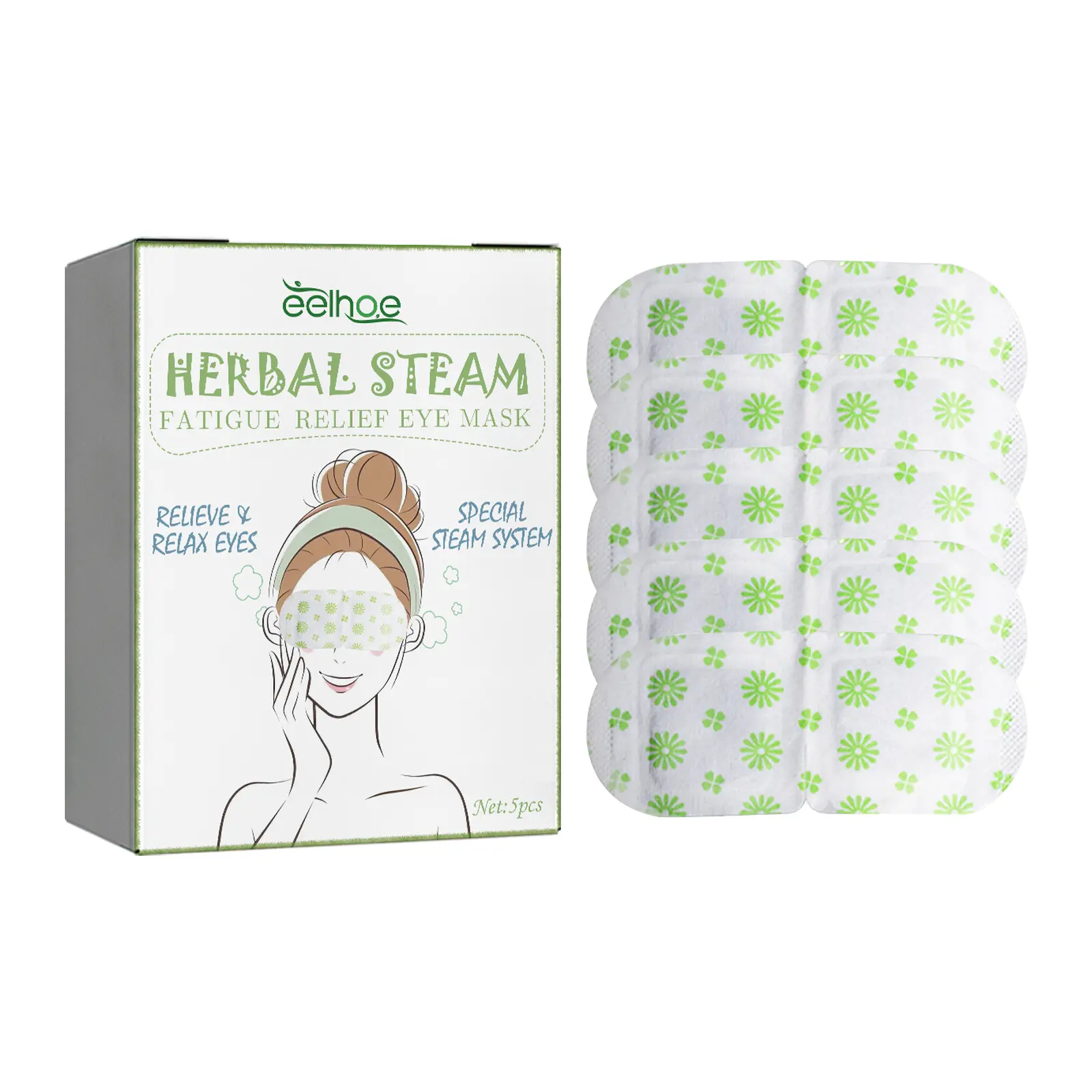 EELHOE Herbal Steam Fatigue Relief Eye Mask, Relieve Eye Strain And Eye ...